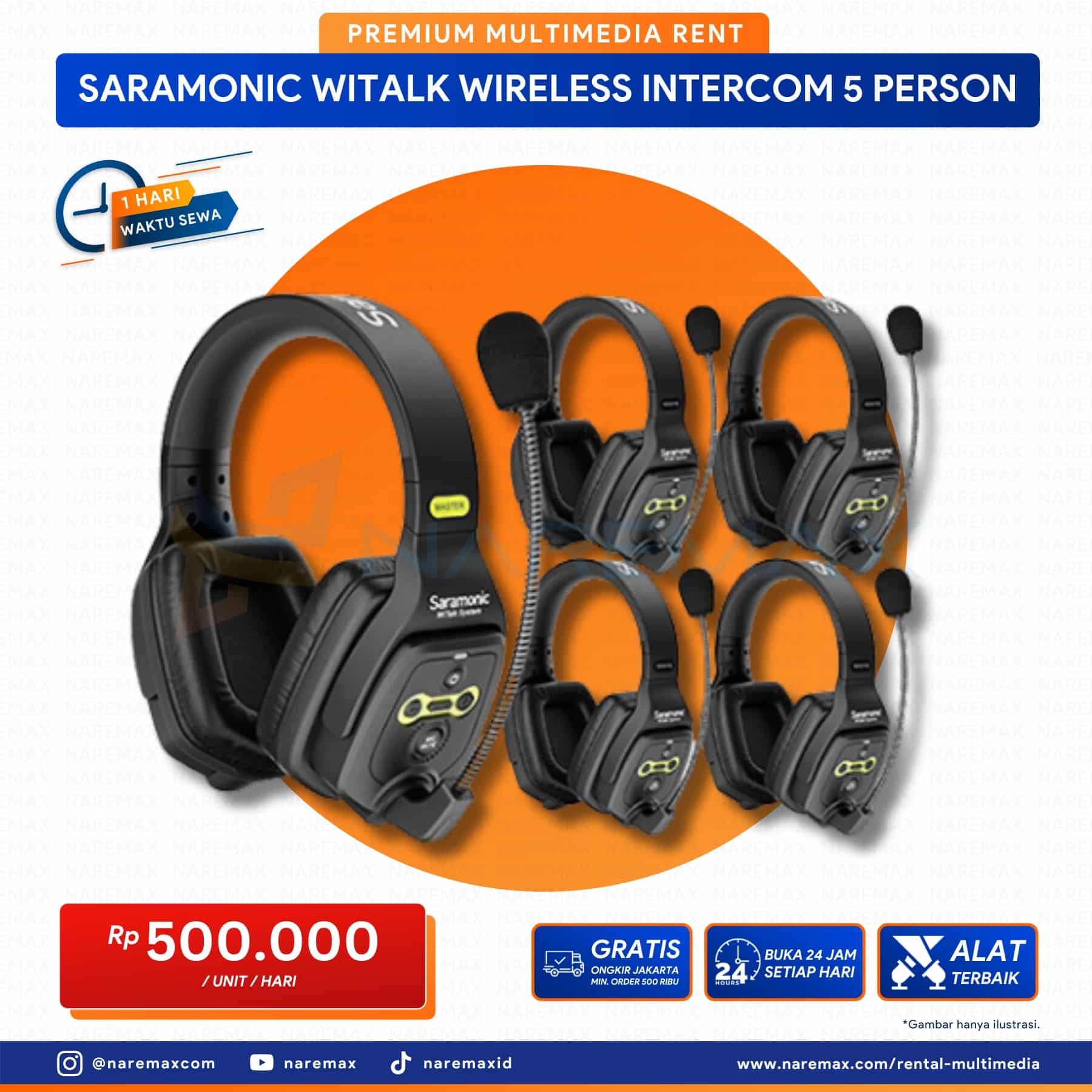 Sewa Saramonic WiTalk Wireless Intercom 5 Person cuma 500rb